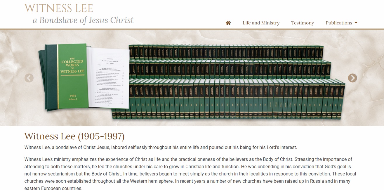 A Brief Timeline – Witness Lee 李常受弟兄的时间线简介 – 基督身体的相调